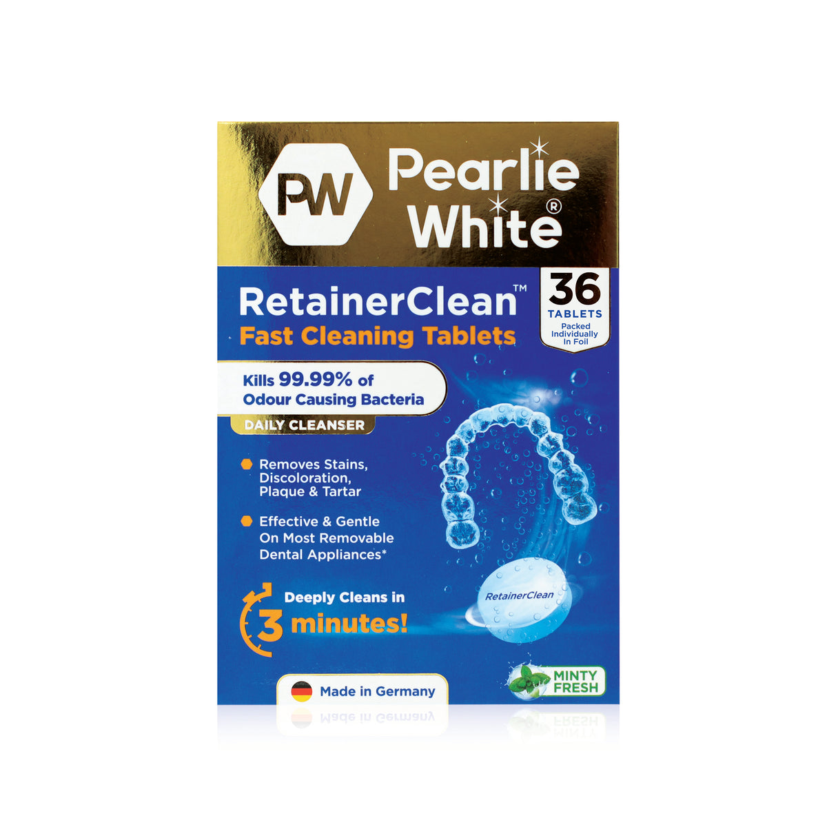 RetainerClean Fast Cleaning Tablets 36pcs | Pearlie White