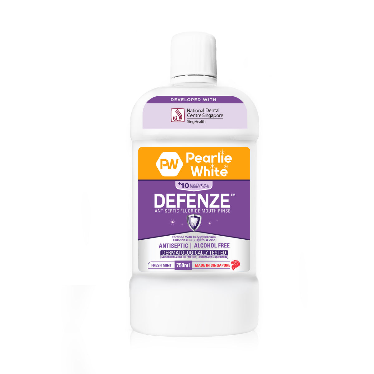 Defenze Antiseptic Fluoride Mouth Rinse 750ml | Pearlie White