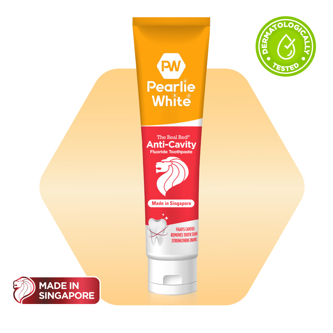 The Real Red® Anti-Cavity Fluoride Toothpaste 175gm | Pearlie White
