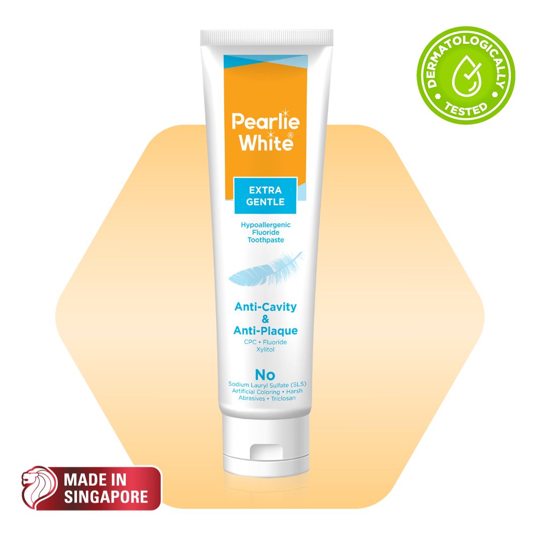 Extra Gentle Hypoallergenic Fluoride Toothpaste 130gm | Pearlie White