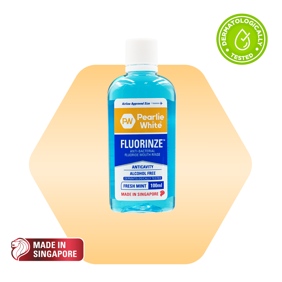 Fluorinze Anti-bacterial Fluoride Mouth Rinse 100ml | Pearlie White
